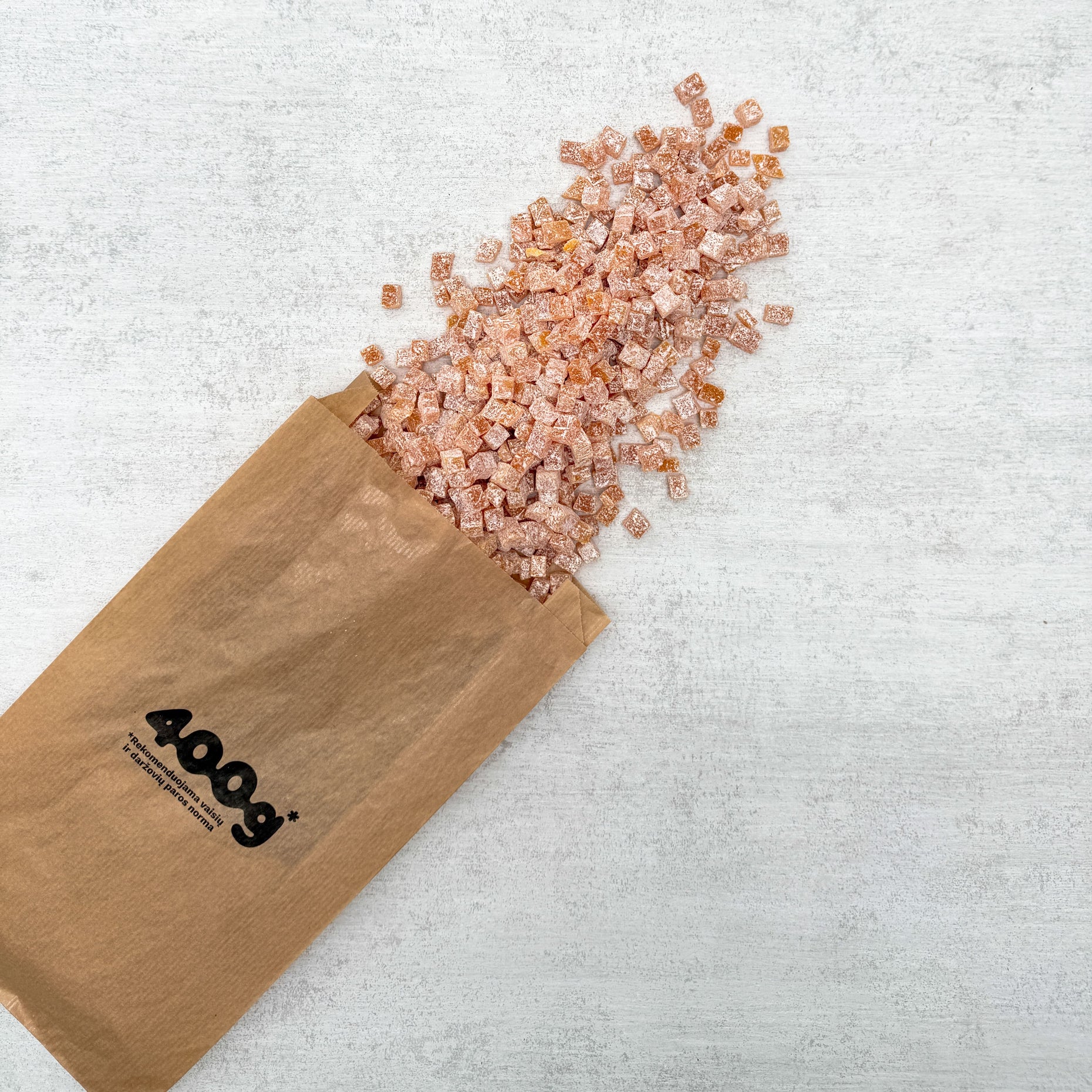 Džiovinti mangų kubeliai be pridėtinio cukraus, 500 g – 400g